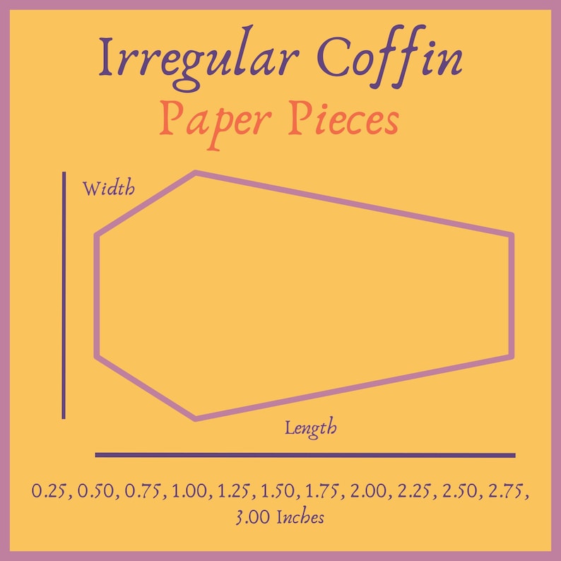 Pre-cut Irregular Coffin Paper Pieces EPP English Paper Piecing ...