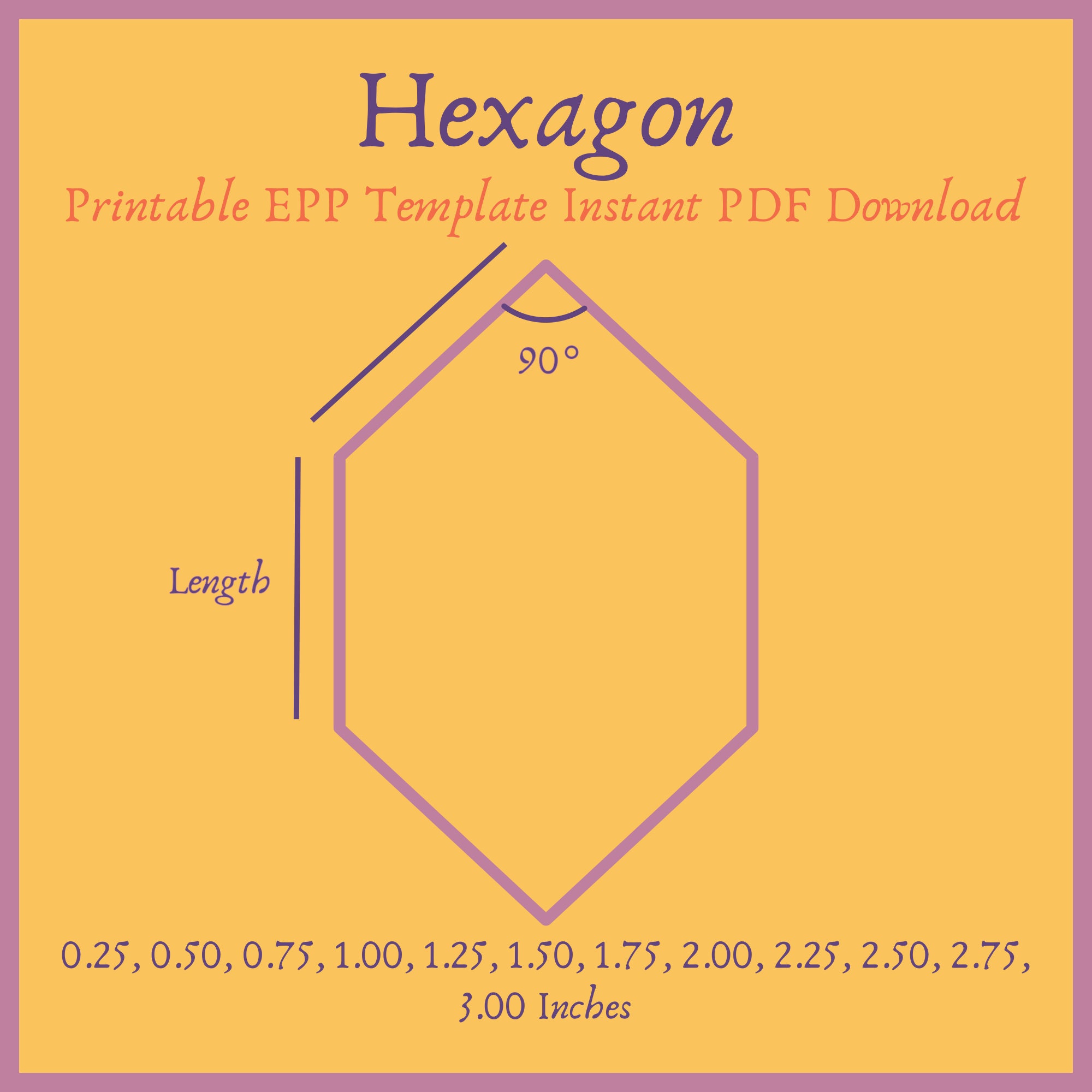 4 Inch Hexagon Template