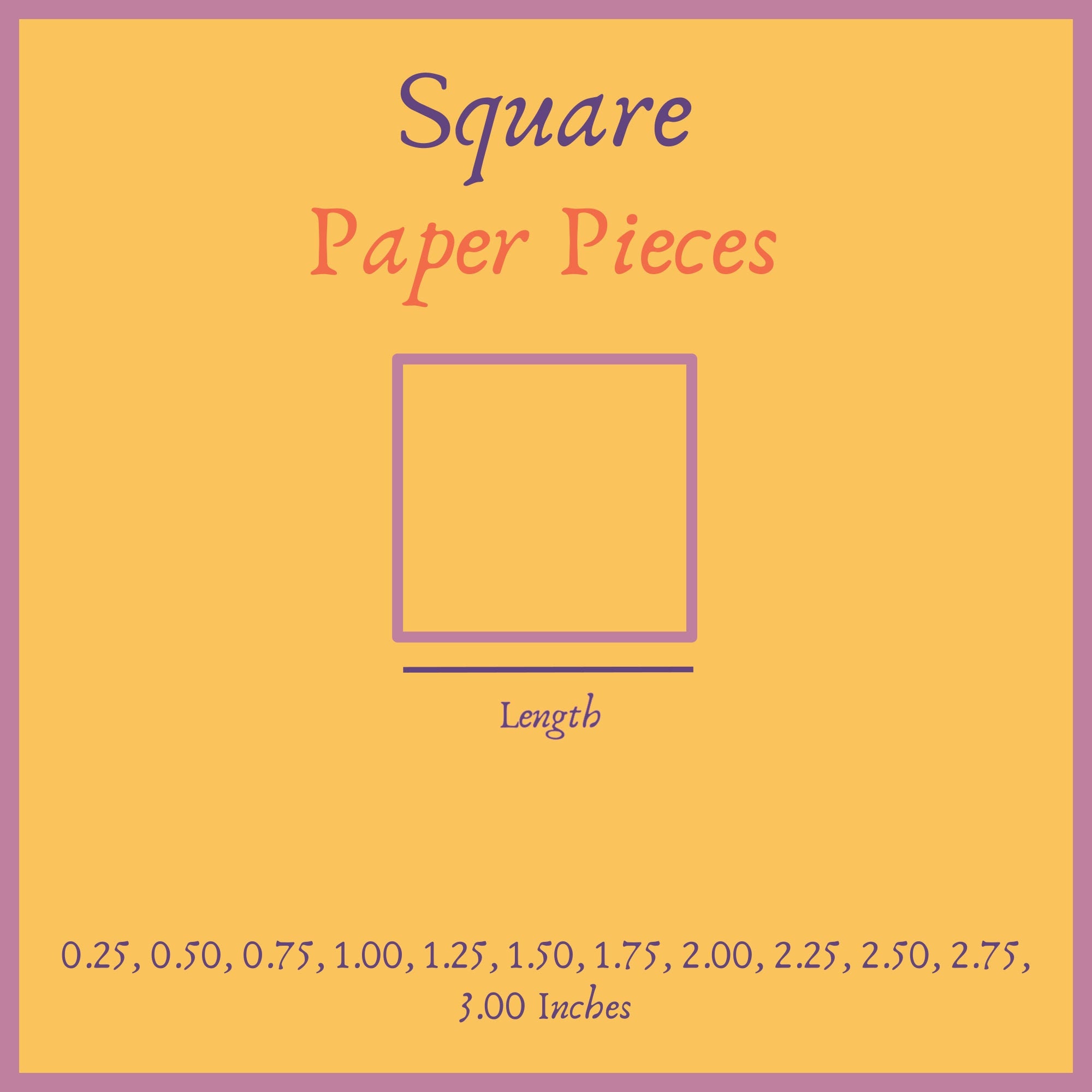 Pre-cut Square Paper Pieces EPP English Paper Piecing Templates - Etsy