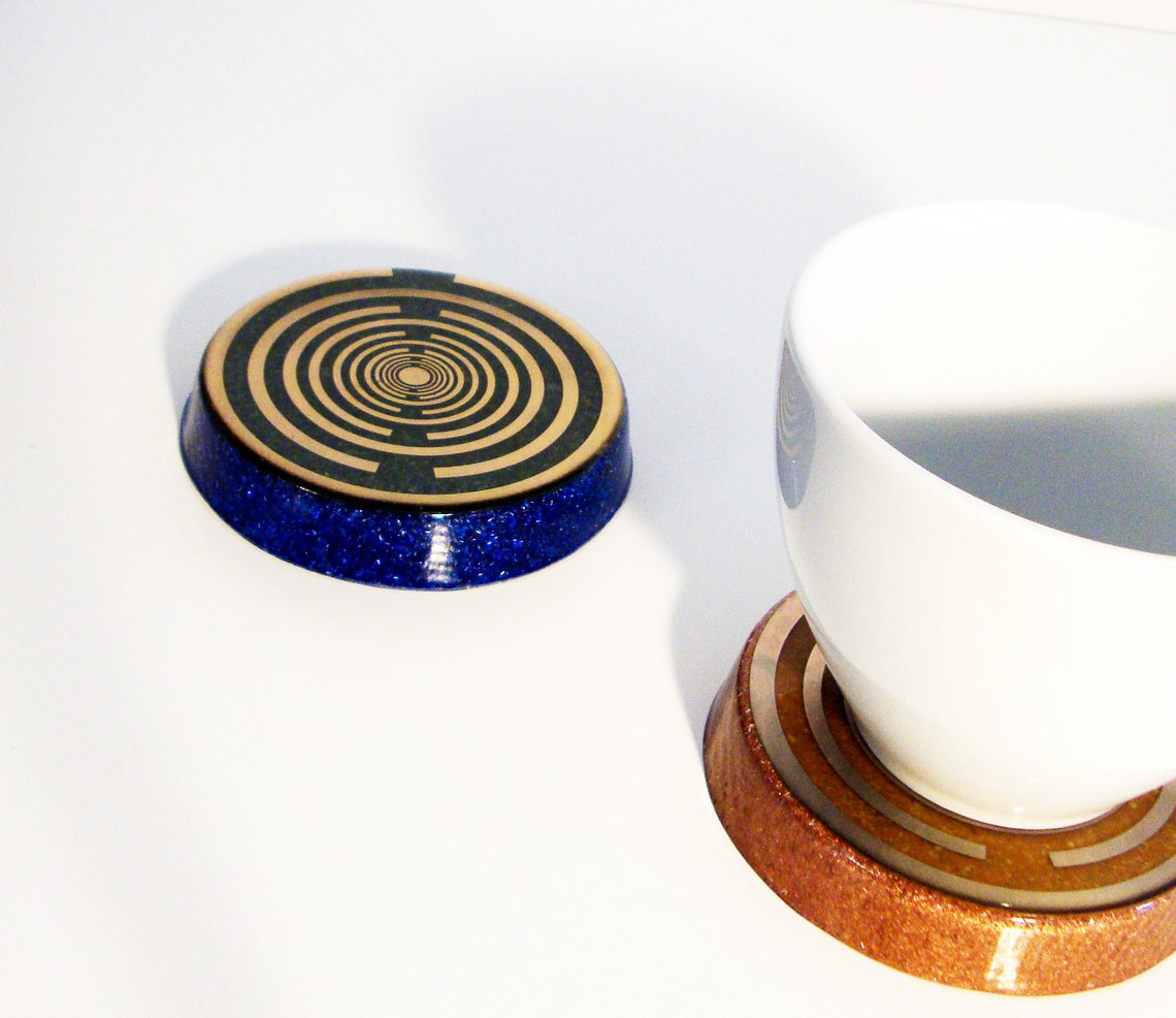 Orgone Orgonite® Coaster Drink Charger Charging Plate Water | Etsy