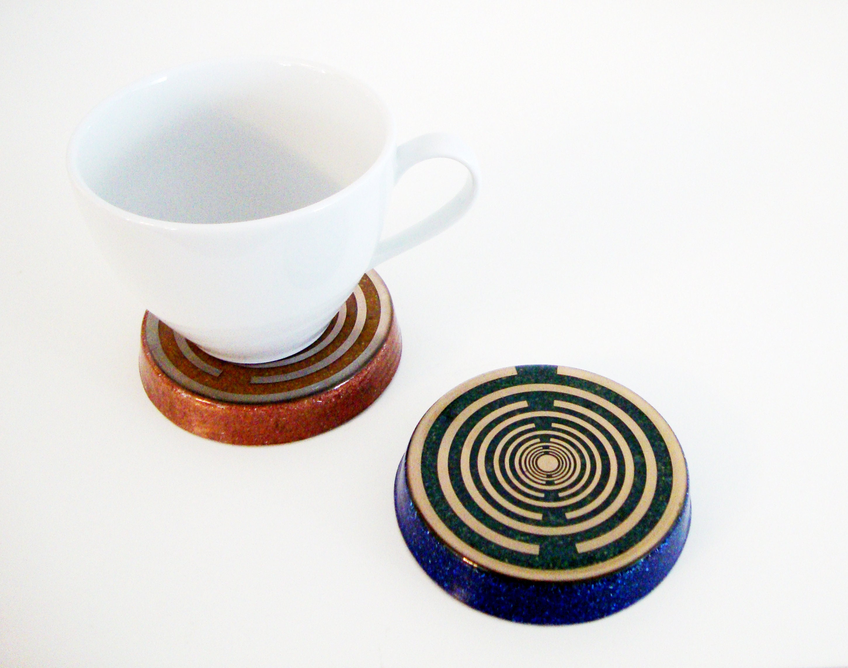 Orgone Orgonite® Coaster, Drink Charger, Charging Plate, Water Charger ...