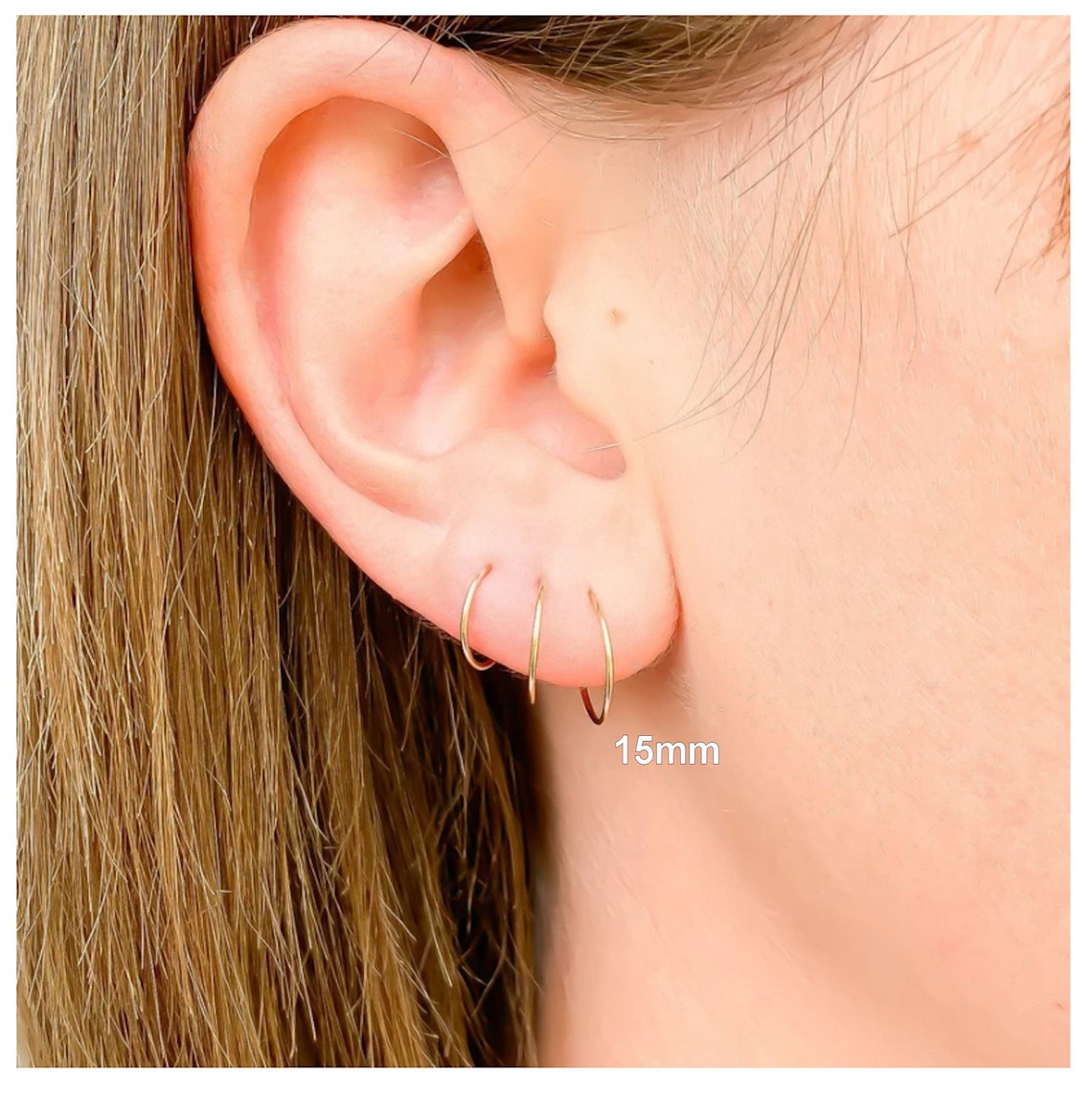 Extra Small Hoop Earrings Gold Filled Cartilage Tragus - Etsy