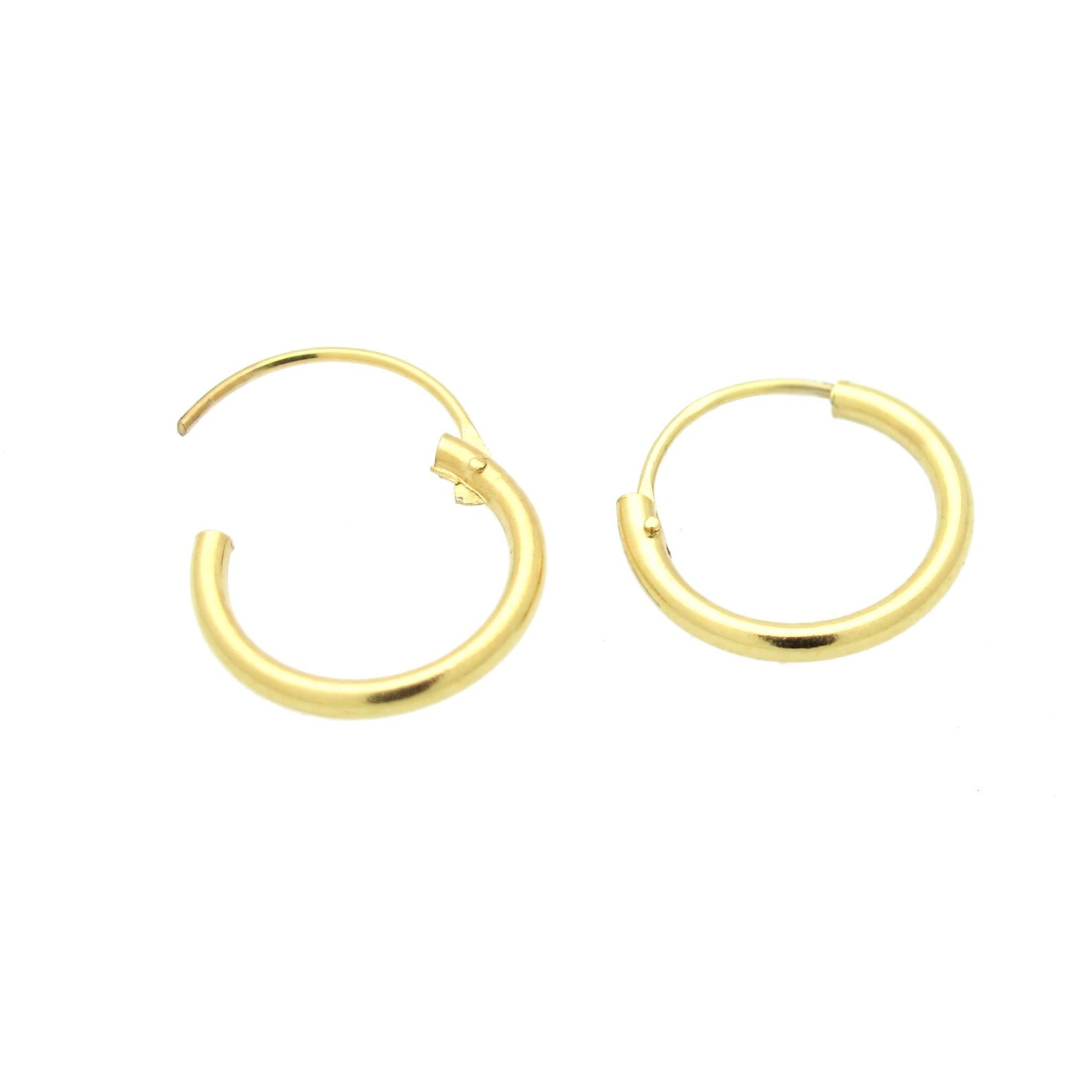 Mens Gold Hoop Earrings Mens Hoops Mens Earrings 2 Gold Hoops for Men ...