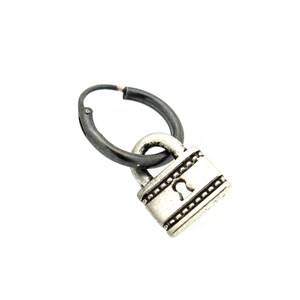 Key Lock Drop Earring for Men. Padlock Mens Earring, Unique Earring for ...