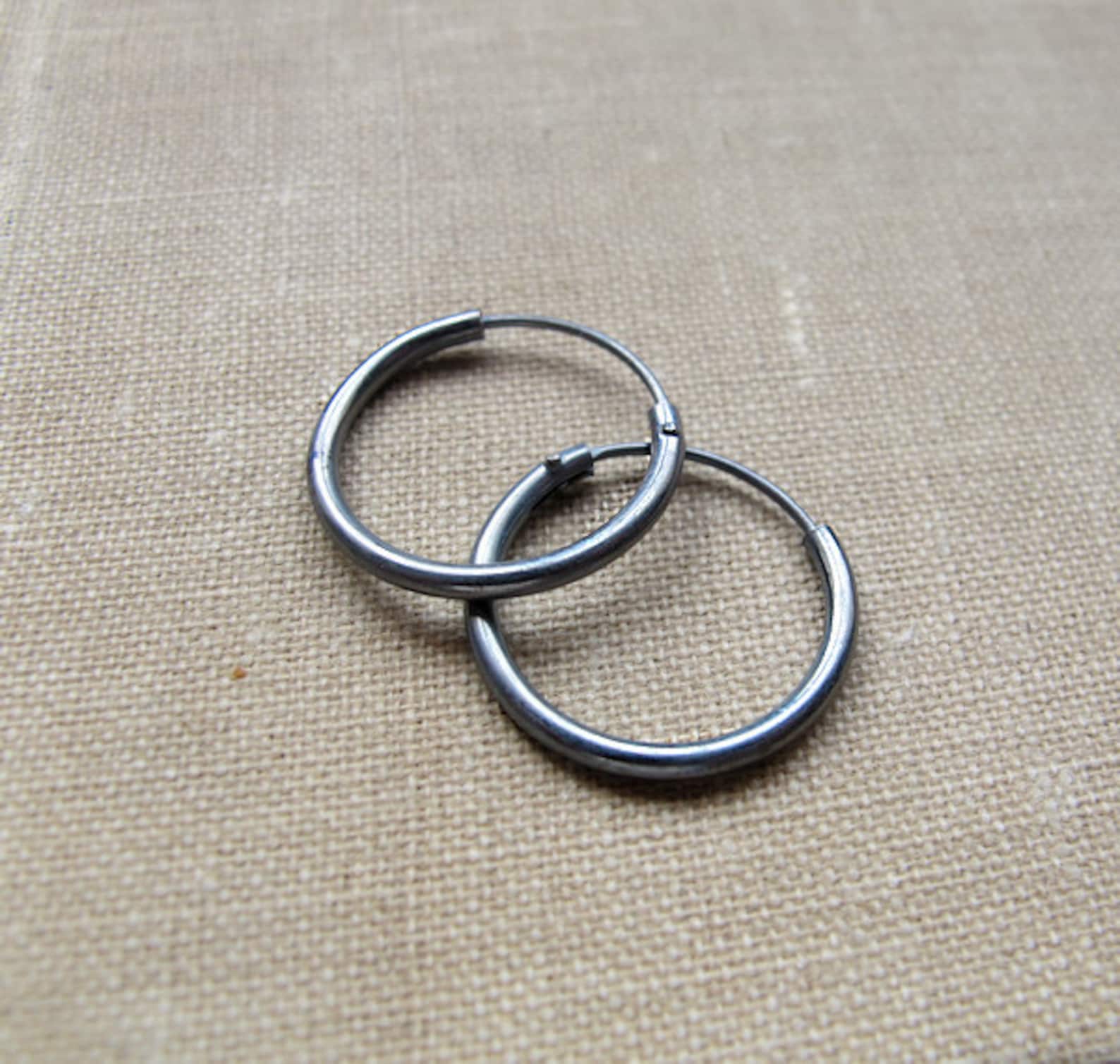 Mens Large hoops Mens Silver Hoop Earrings Big hoops for | Etsy
