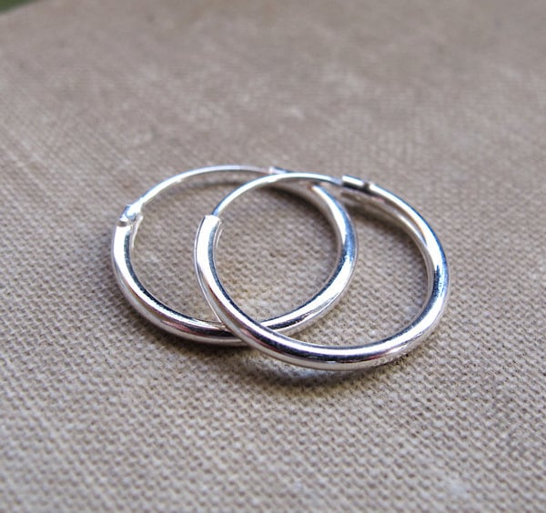 Mens Large Hoops Mens Silver Hoop Earrings Big Hoops for Men - Etsy