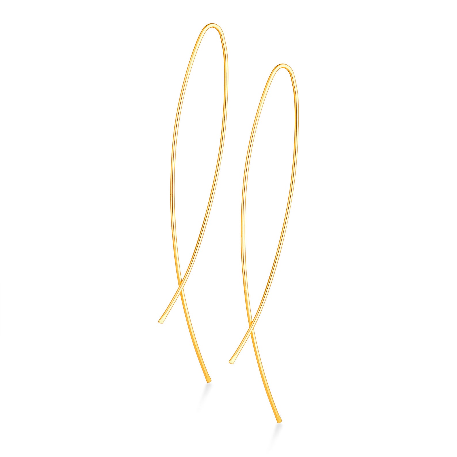 Elegant Gold Earrings Modern Earrings Thread Earrings Unique Earrings ...