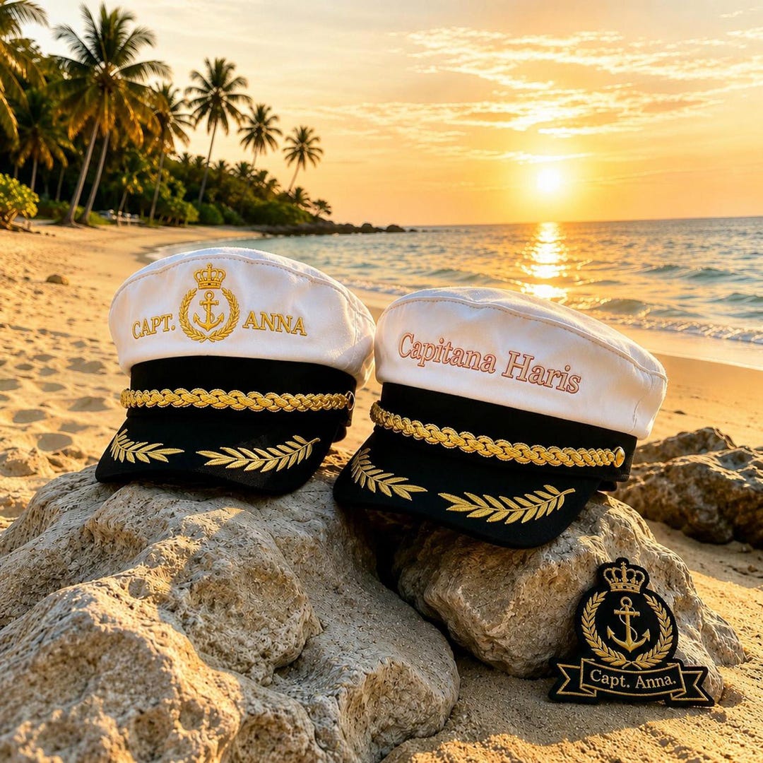 Custom Captain Hat,yacht Party Hat, Embroidered Sailor Cap for Bachelor ...