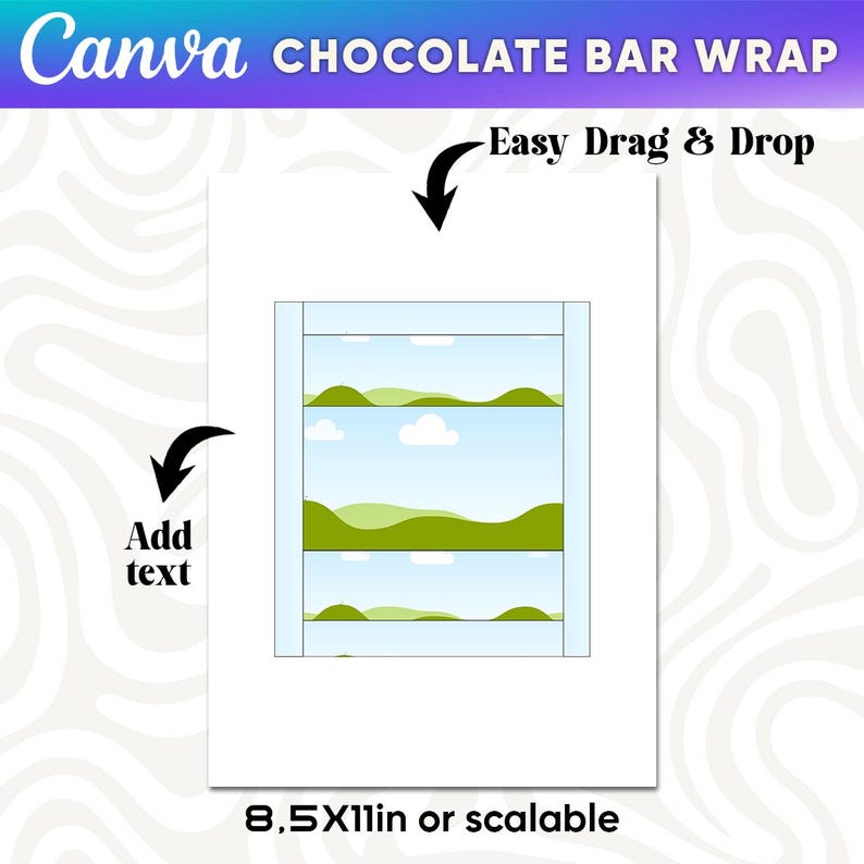 Chocolate Bar Wrap Canva Template – Editable Candy Wrapper Design - Etsy