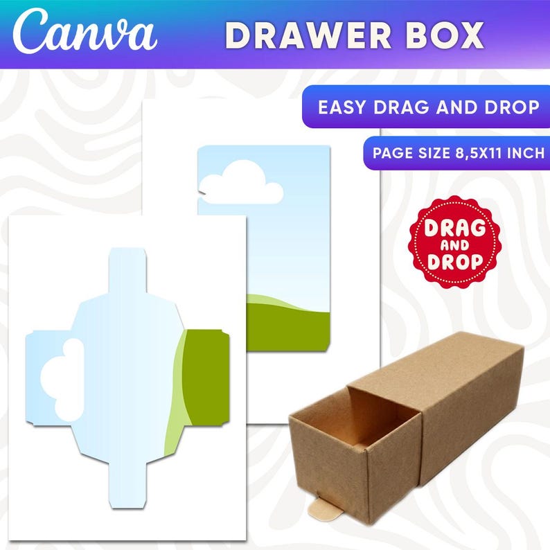 Drawer Box Canva Template – Editable Sliding Gift Box Design - Etsy Canada