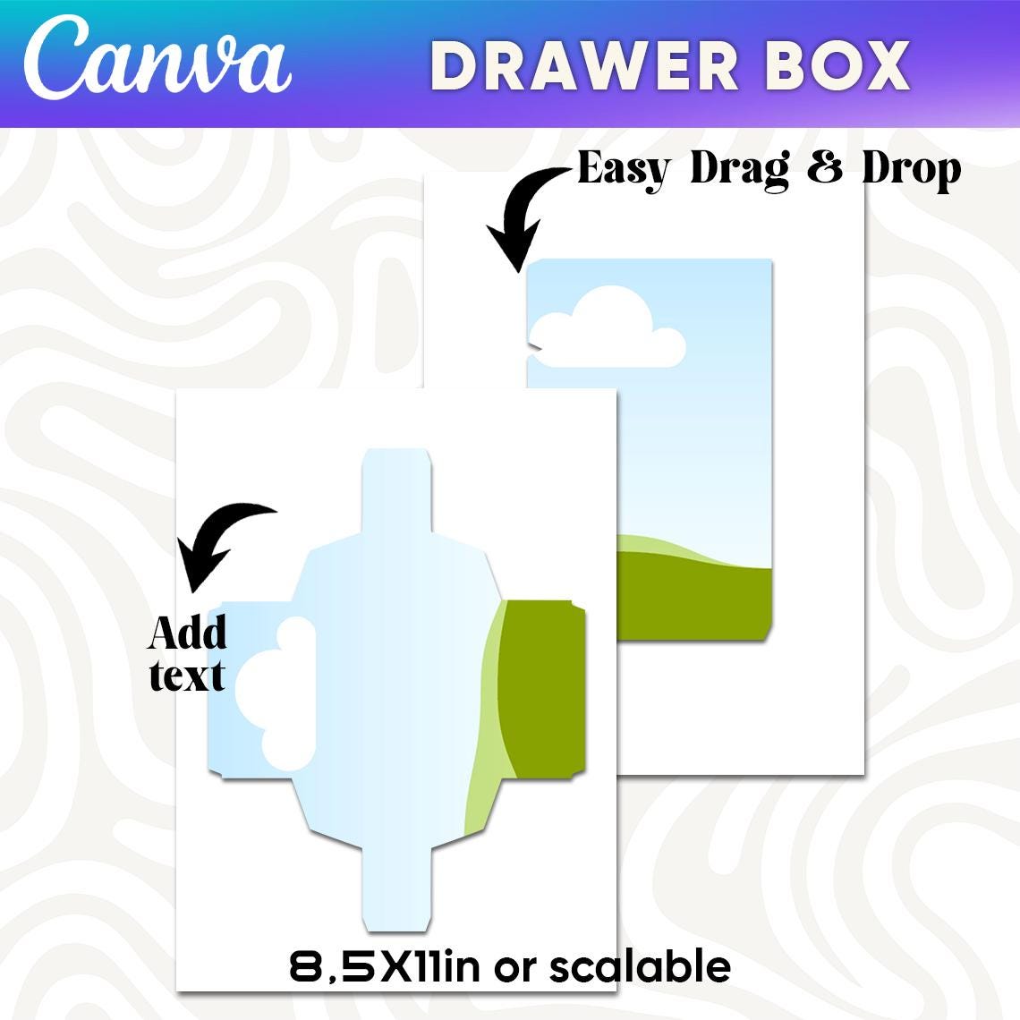 Drawer Box Canva Template – Editable Sliding Gift Box Design - Etsy Canada