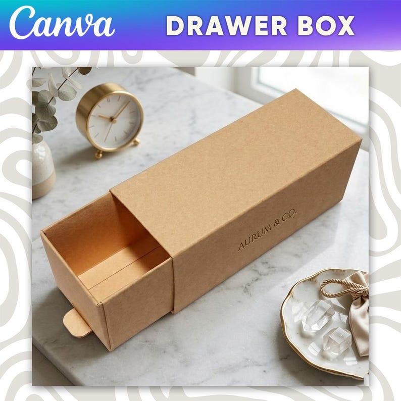 Drawer Box Canva Template – Editable Sliding Gift Box Design - Etsy Canada