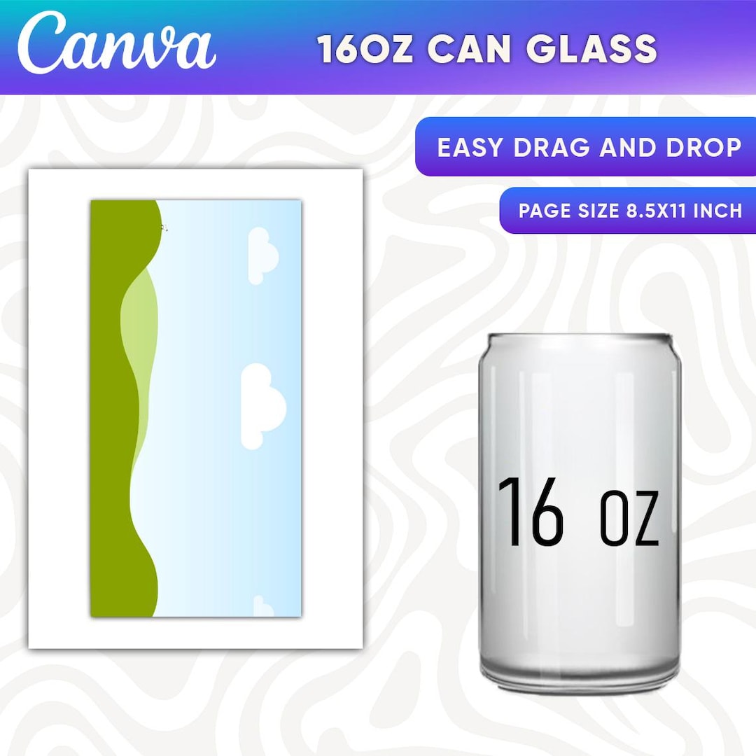 Modèle de canette de verre de 16 oz – Design d'emballage de verre ...