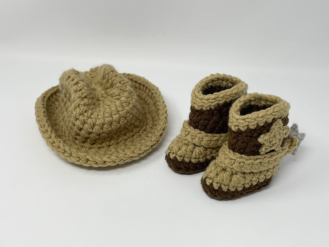 Baby Cowboy Hat - Baby Cowboy Hat and Boots - Newborn Cowboy Outfit ...