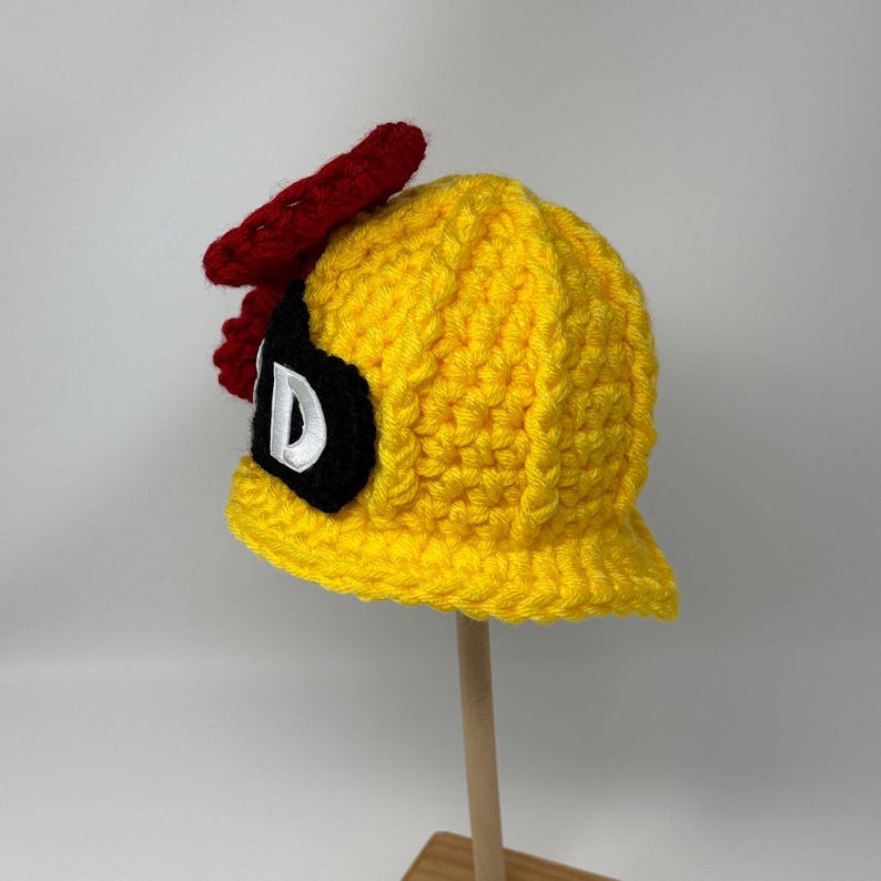 Baby Girl Firefighter Hat - Baby Firefighter Hat in Yellow With Red Bow ...