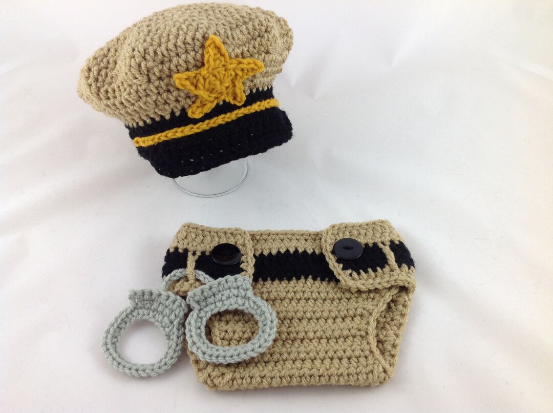 Baby Sheriff Outfit - Crochet Sheriff Costume - Baby Police Uniform ...