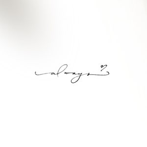 Beautiful Curly Cursive Handwriting Tattoo - Custom Heart Handwriting ...