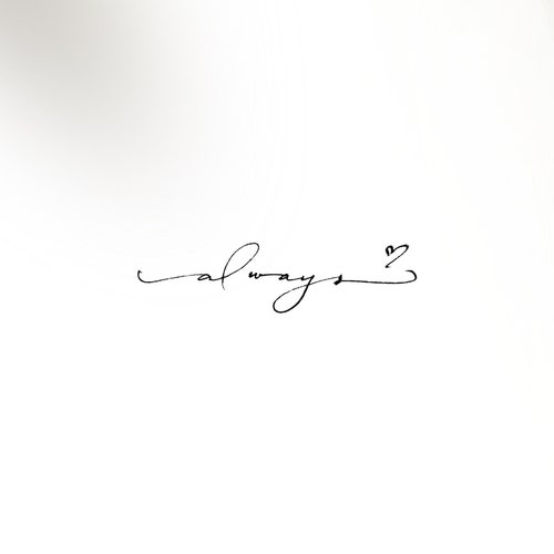 Beautiful Curly Cursive Handwriting Tattoo Custom Heart - Etsy