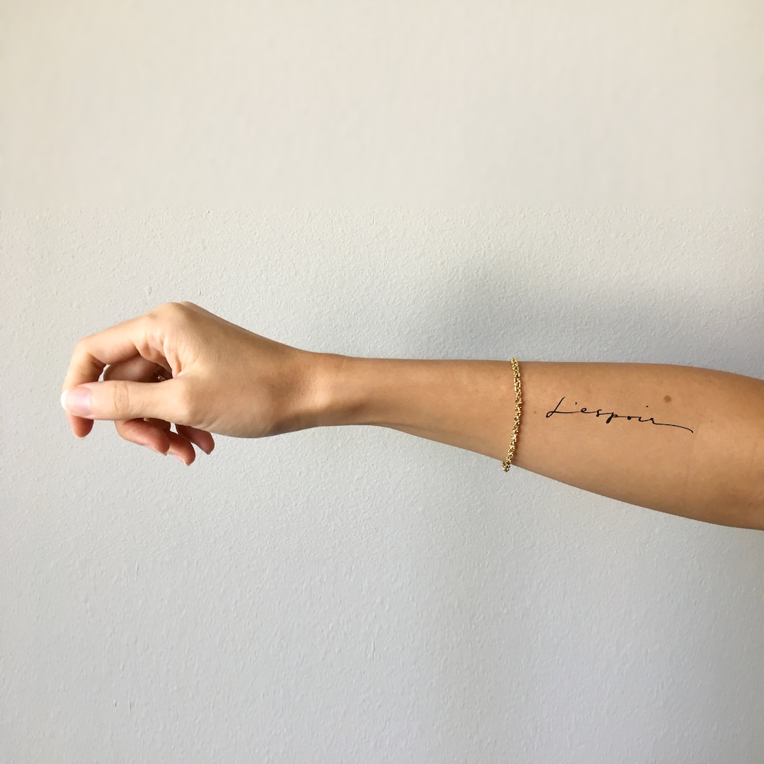 Custom Tattoo Design - Hope Script Tattoo - Womens Tattoo - Etsy