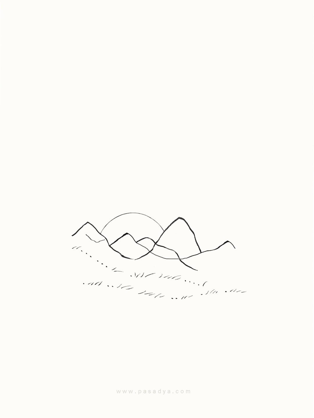 Morse Code Mountain Tattoo Design - Sunrise Mountain Art by Pasadya - Etsy
