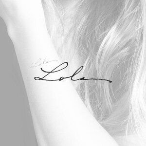 Lola Girl Name Tattoo - Elegant Script Tattoo Design by Pasadya - Etsy
