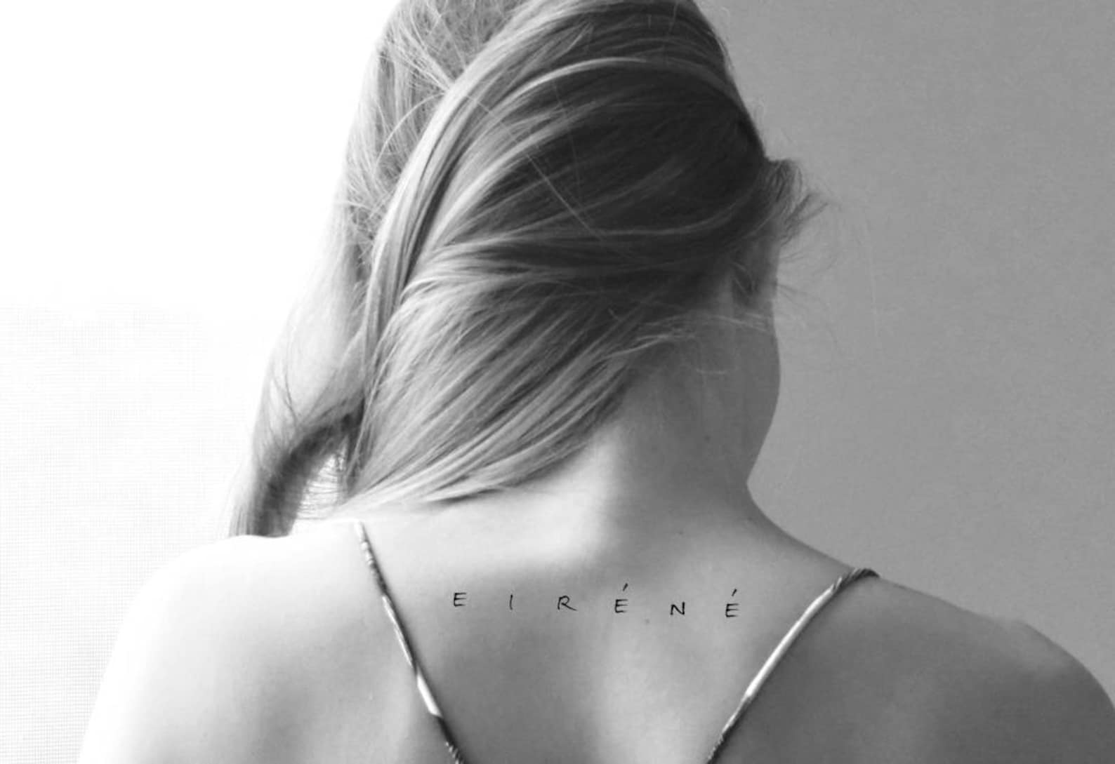 Eirene Peace Tattoo by Pasadya - Capital Block Letter Tattoo - Custom ...