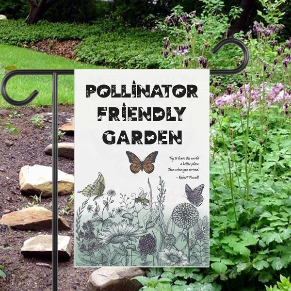 Pollinator Friendly Garden Sign - Etsy