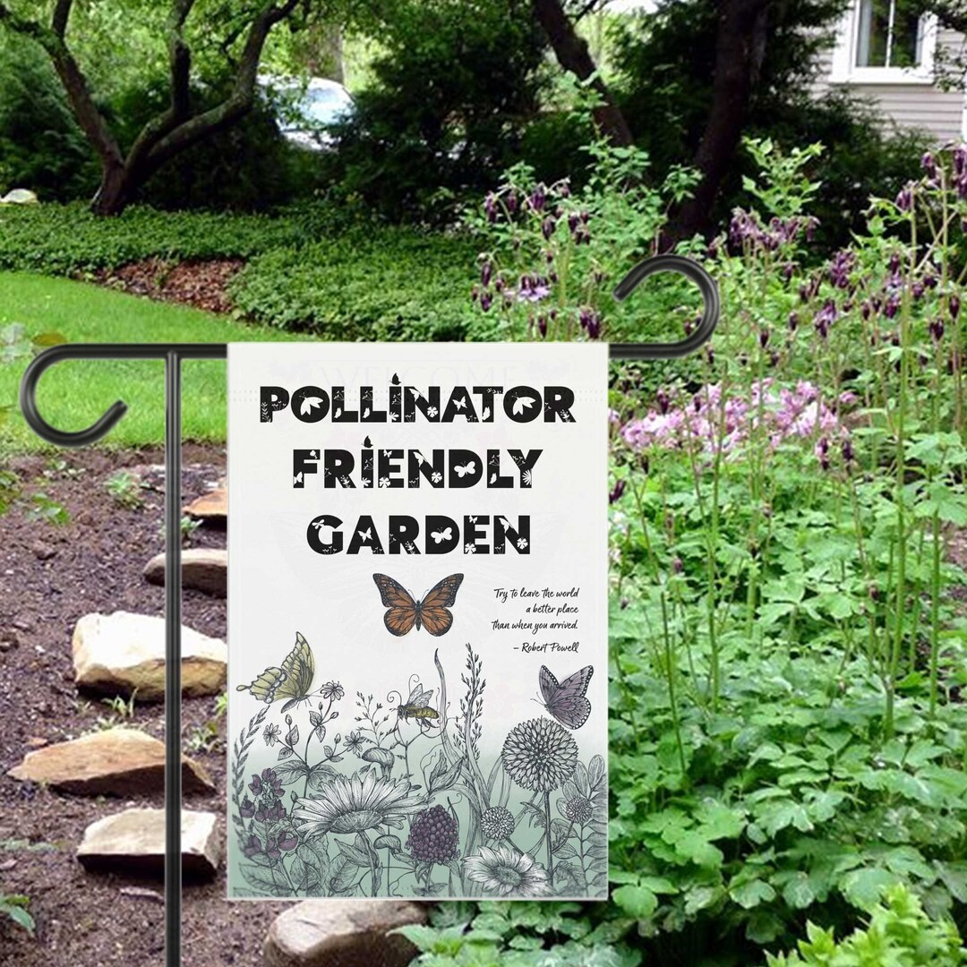 Pollinator Friendly Garden Flag & House Banner Save the Bees - Etsy