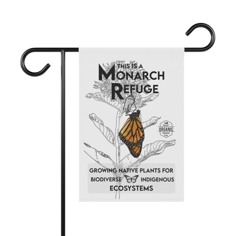 Monarch Refuge Garden & House Banner, Save the Monarchs Native Plant ...