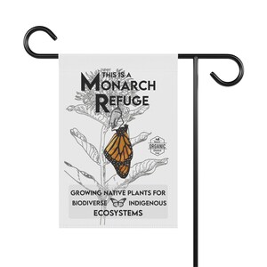 Monarch Refuge Garden & House Banner, Save the Monarchs Native Plant ...