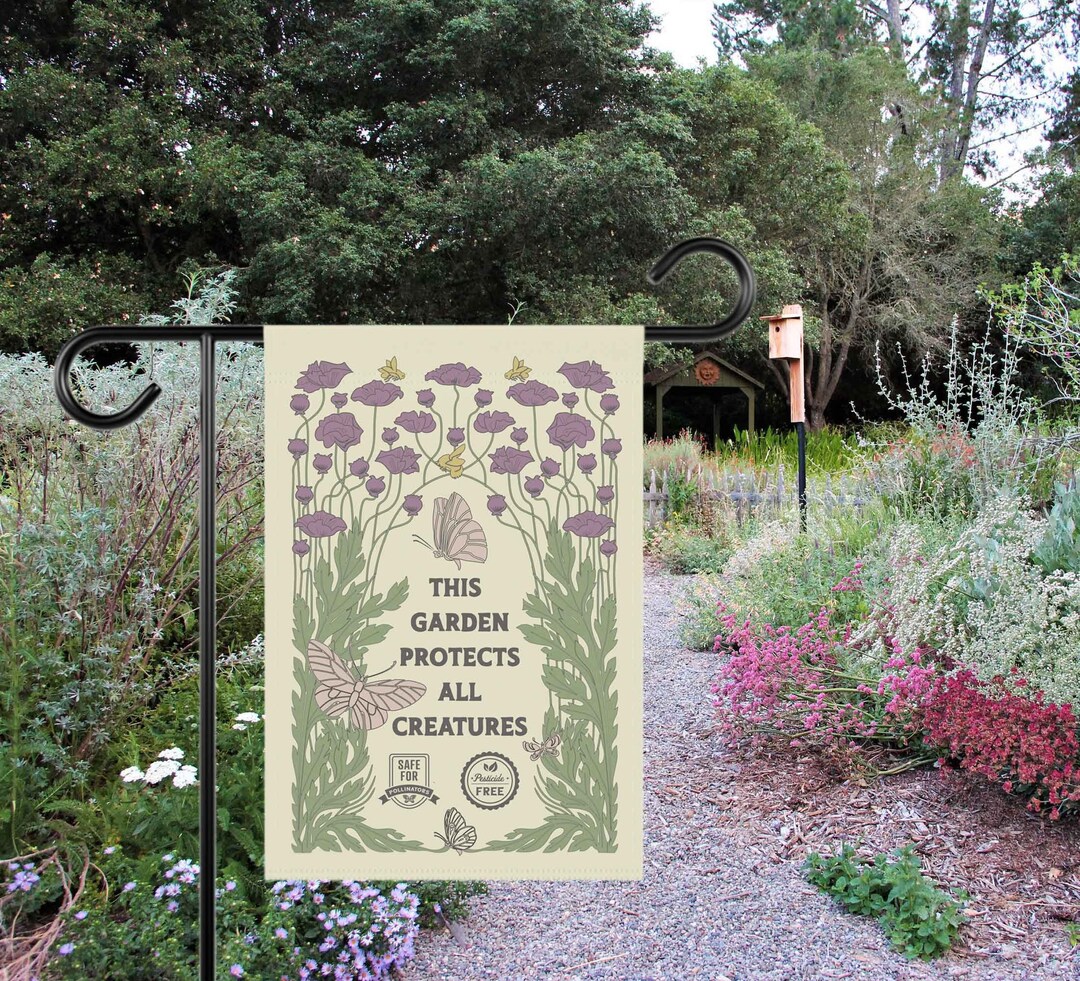 Protect Pollinators Garden Flag & House Banner, Save the Bees, Spread a ...