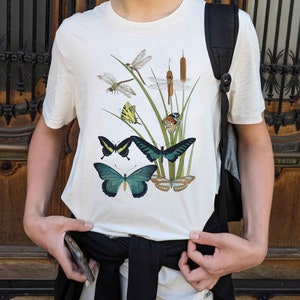 Vintage Entomology Short Sleeve Tee, Nature Lover, Bugs, Insects ...