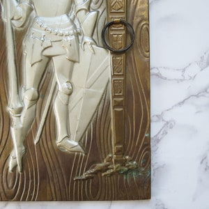 Vintage Brass Knight Wall Hanging in Brass and Silver // Vintage ...