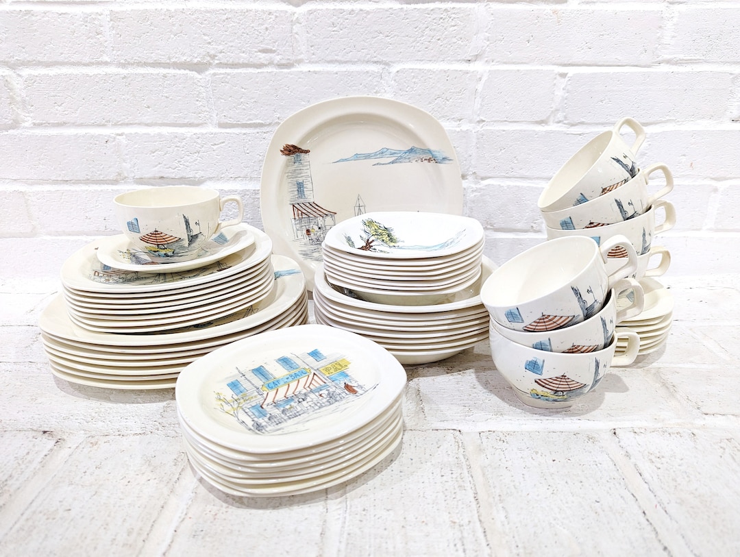 Midwinter Riviera Dinnerware Set // Vintage Mid Century Modern ...