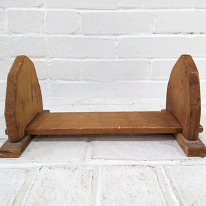 Antique Wooden Book Rack // Tabletop Book Shelf, Desk Organizer Rack ...