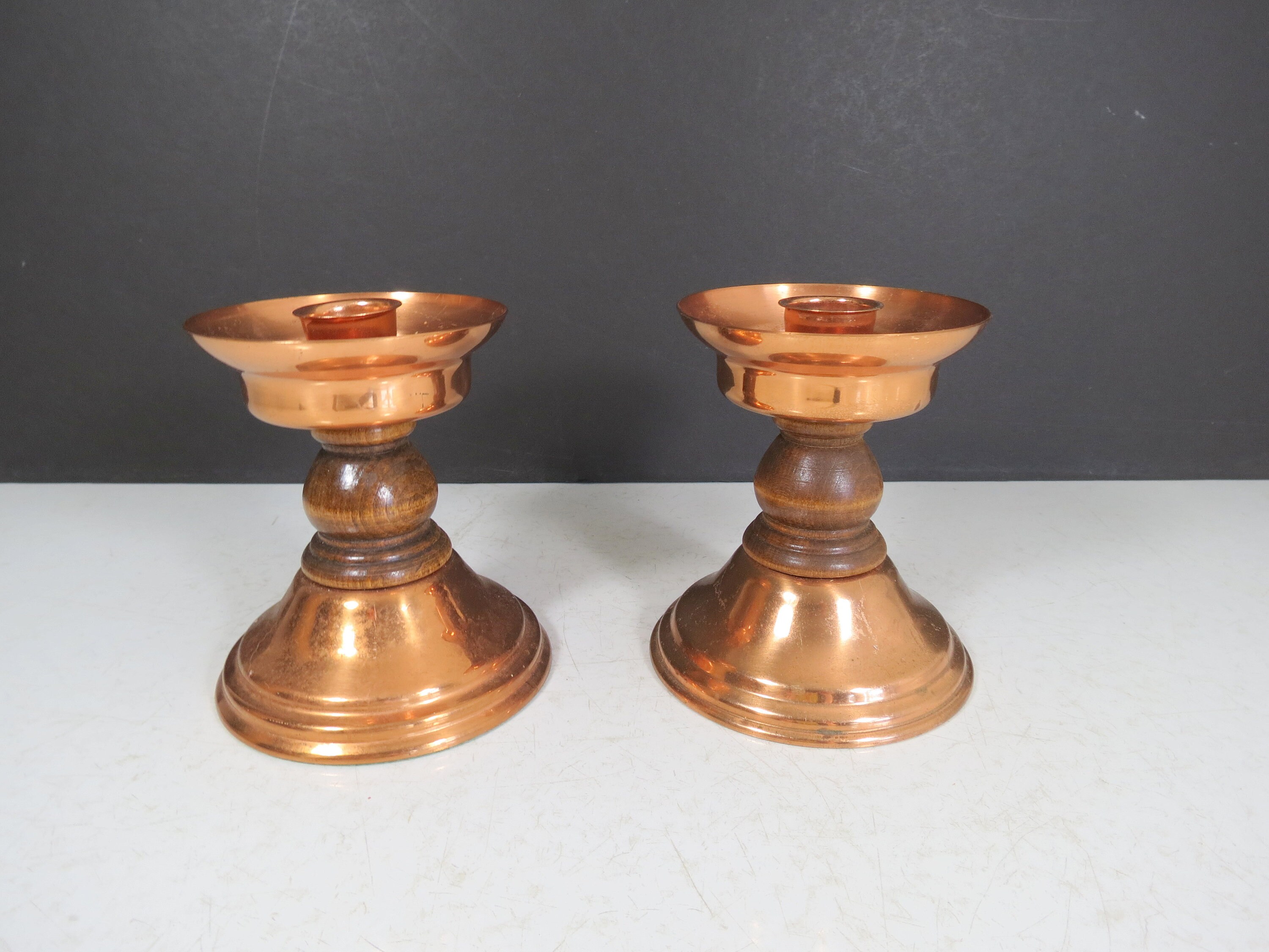 Coppercraft Guild Candlesticks Pair // Vintage Mid Century Modern ...