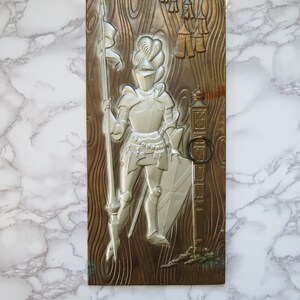 Vintage Brass Knight Wall Hanging in Brass and Silver // Vintage ...