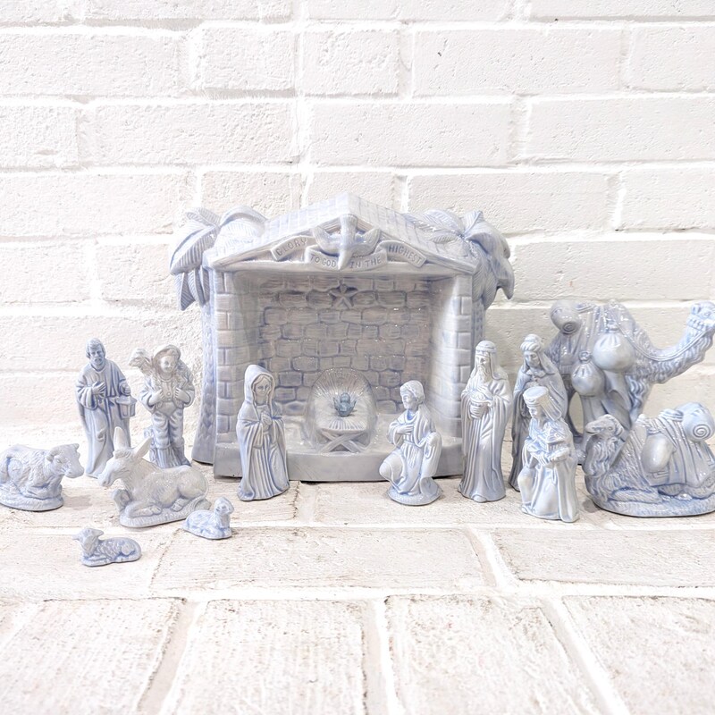 Ceramic Nativity Set - Etsy