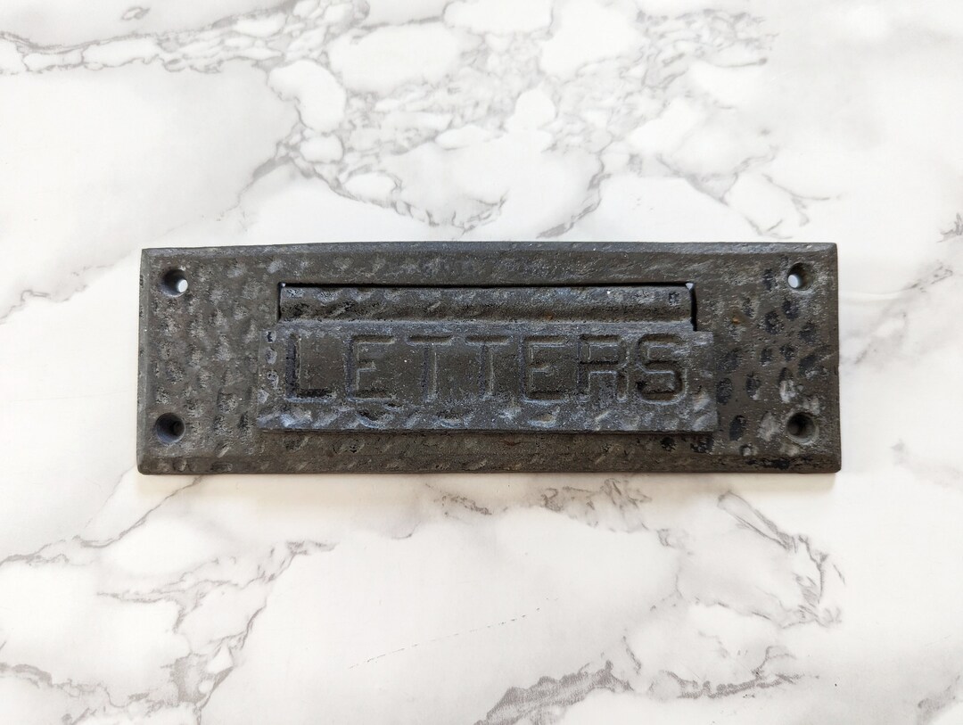 Vintage Letters Slot // Rustic Farmhouse Door Hardware, Letter Drop ...