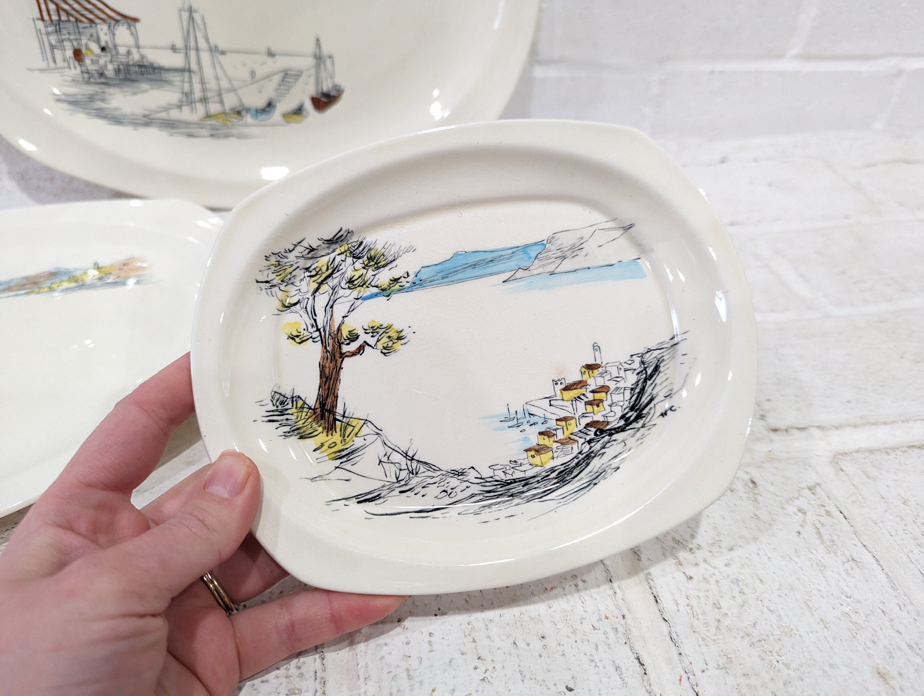 Midwinter Riviera Platters Set // Vintage Mid Century Modern ...