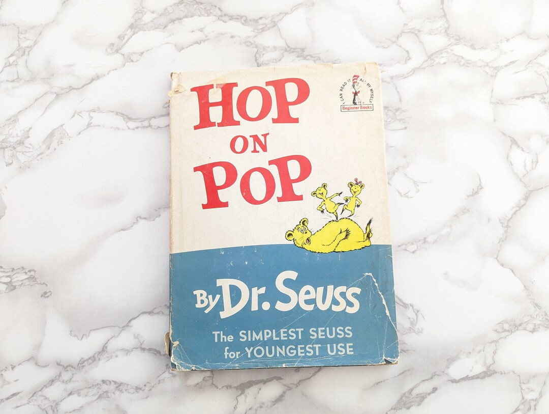 Hop on Pop Book // Vintage 1963 Dr. Seuss Book Collectible Dust Jacket ...