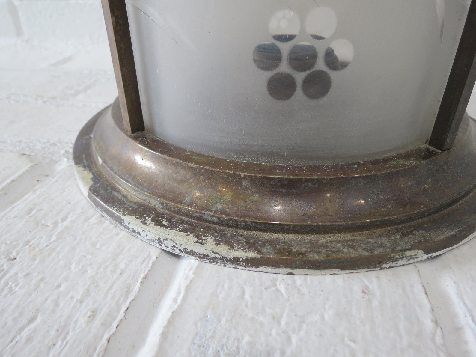 Antique Lightolier Light Fixture // ONE Ceiling-mount Frosted Glass ...