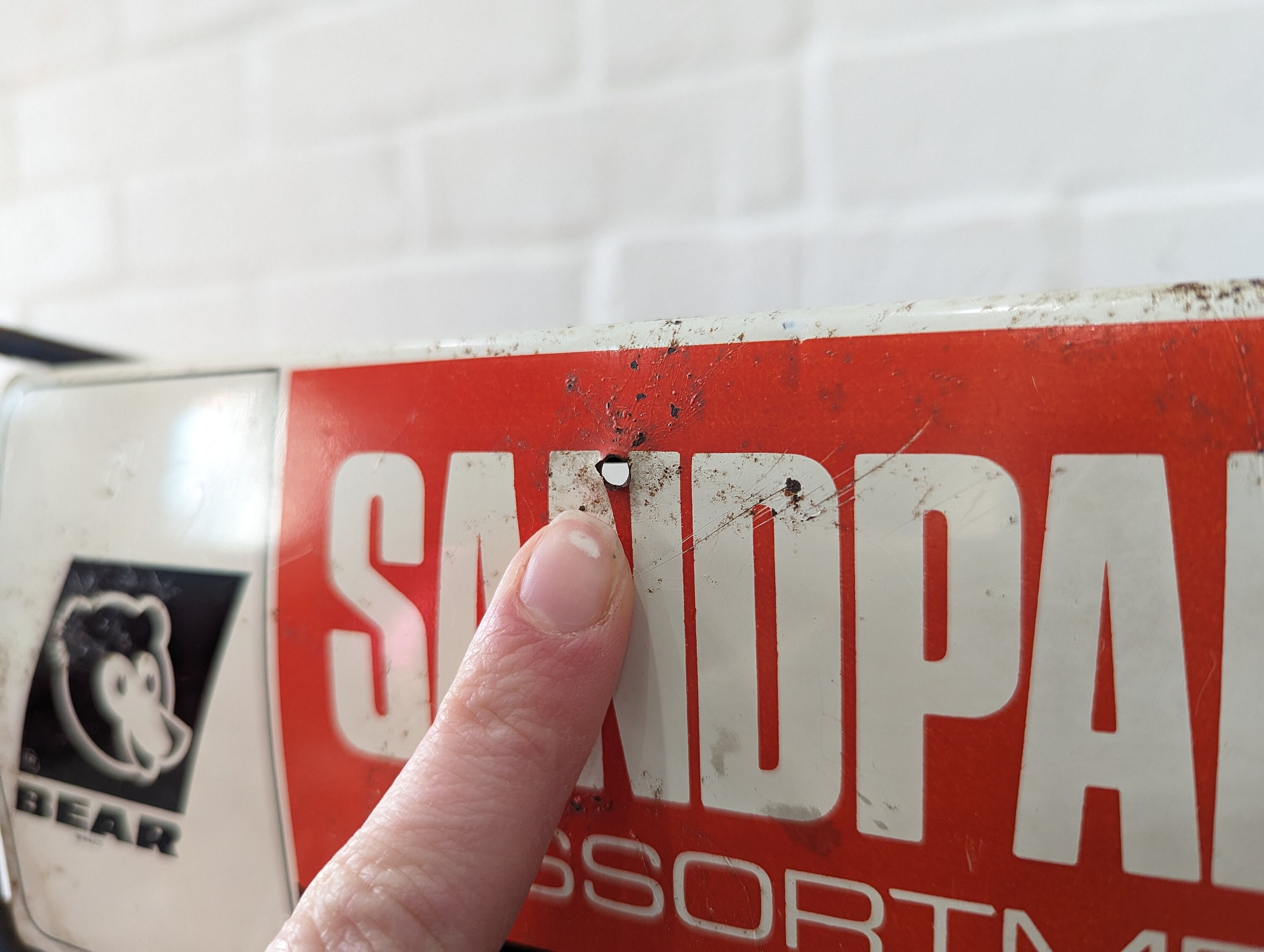 Vintage Sandpaper Display Rack // Hardware Store Display Retail Shelf ...