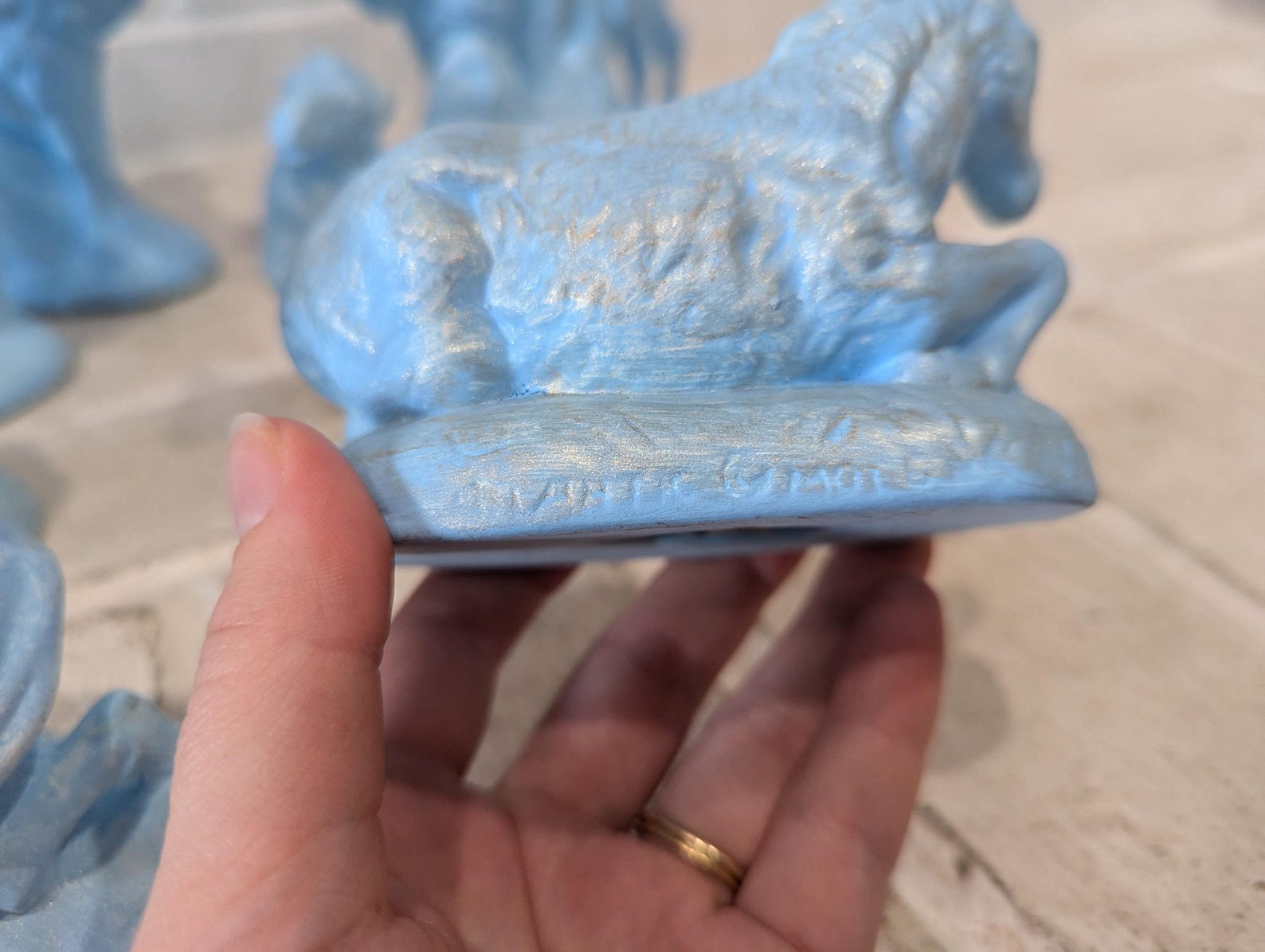 Atlantic Mold Nativity Set // Vintage Blue Ceramic Christmas Display ...
