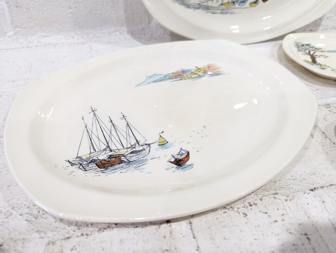 Midwinter Riviera Platters Set // Vintage Mid Century Modern ...