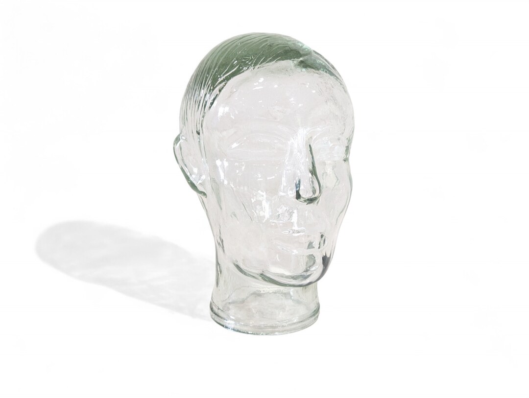 Vintage Clear Glass Head Form // Vintage Hat Display Mannequin Child's ...