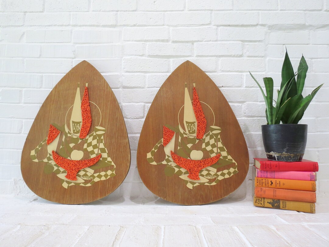 Mid Century Popcorn Art Panels // Vintage Mod Wall Hangings - Etsy