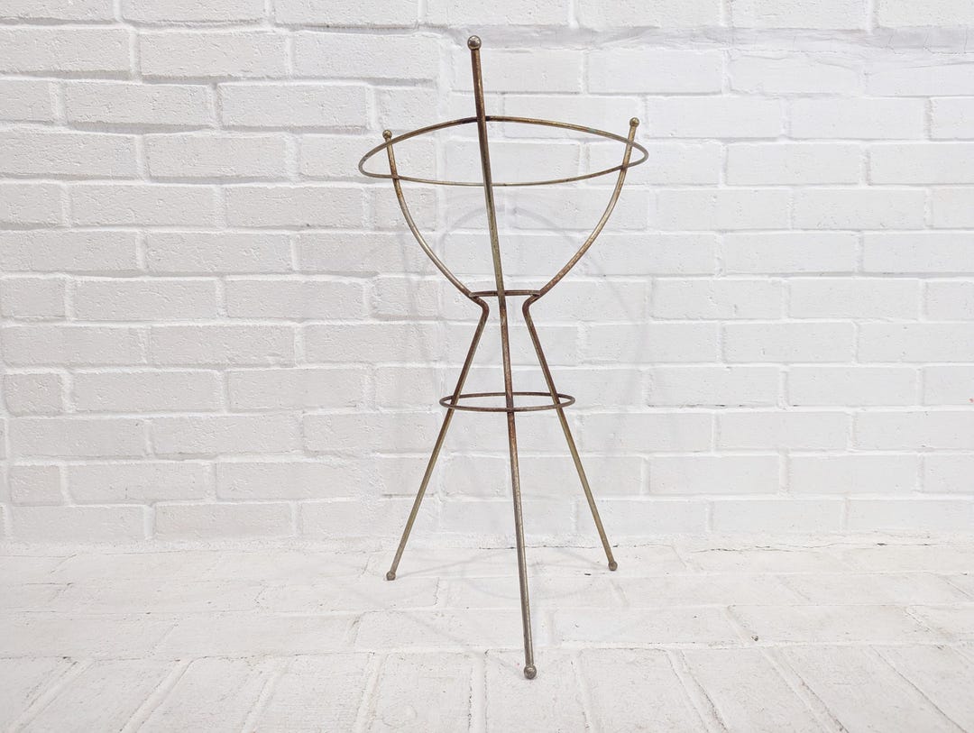 Vintage Wire Plant Stand // 23.5" Mid Century Replacement Gold Wire ...