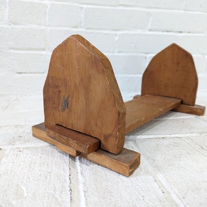 Antique Wooden Book Rack // Tabletop Book Shelf, Desk Organizer Rack ...