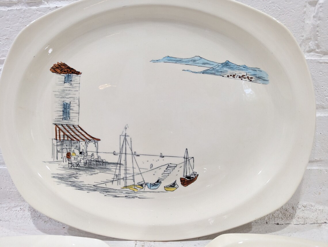 Midwinter Riviera Platters Set // Vintage Mid Century Modern ...